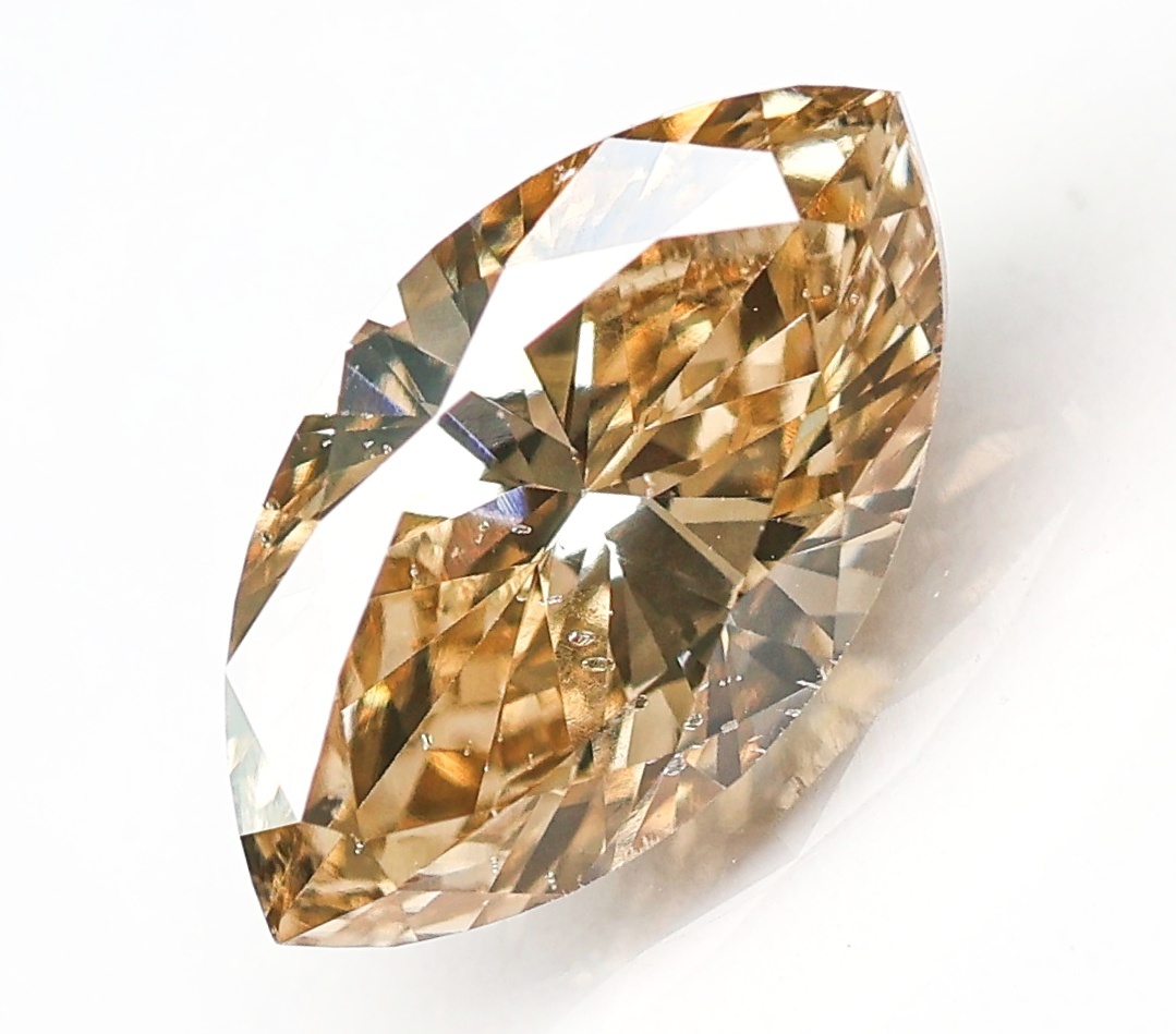 Yahoo!オークション - 【100円～】0.600ct 天然ダイヤ Fancy Brown (ナ...