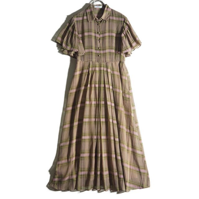 Yahoo!オークション - M3773f47 COEL コエル チェック柄 マキシ丈 プル...