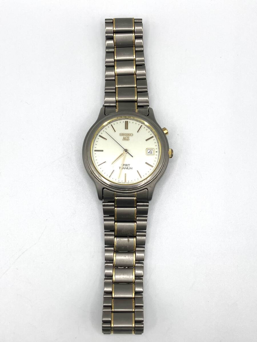 Yahoo!オークション - 【NN】SEIKO AGS SPIRIT TITANIUM 5M22-7B50 自...