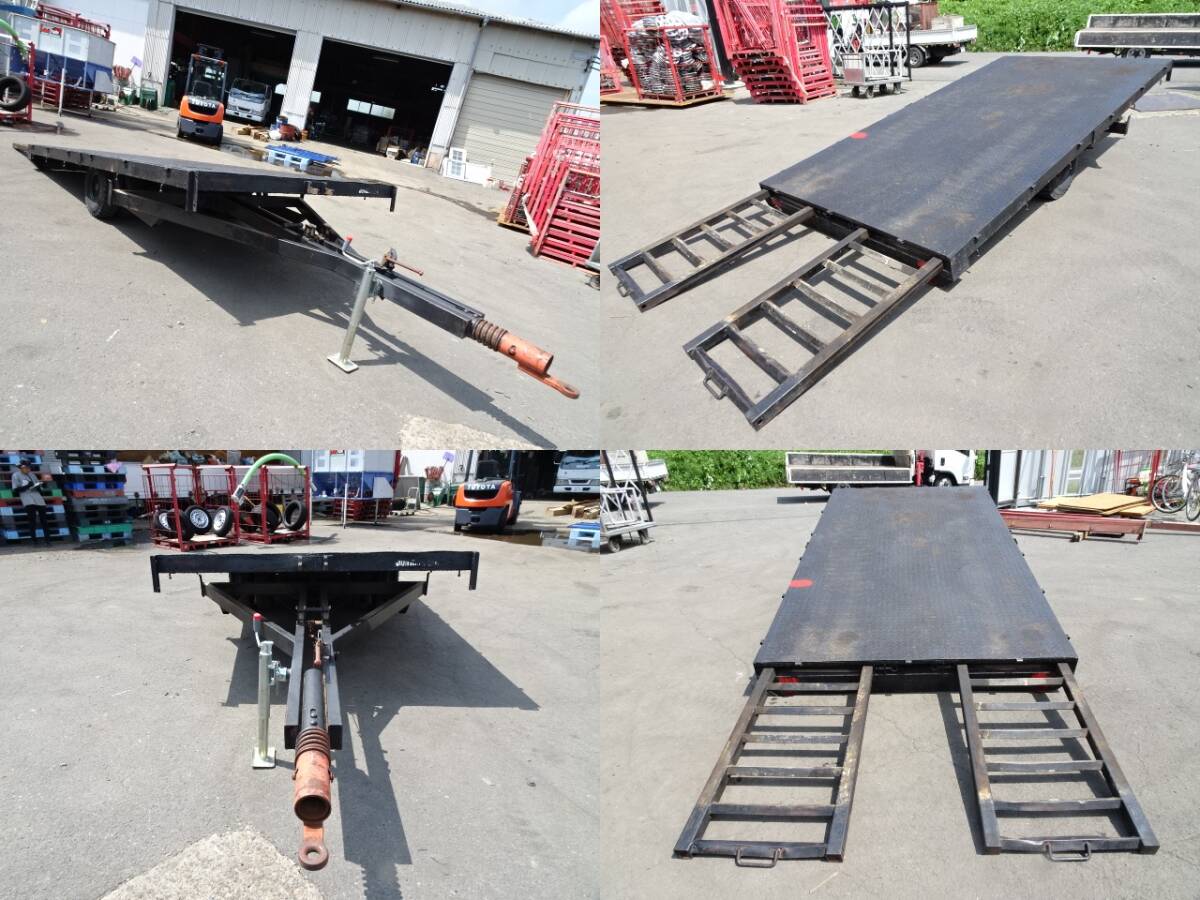 宮城大崎発 大型トレーラー サンワ ジャンボトレーラ MHT 油圧シーソー式 低床 程度良好 引取/配達OK コンバイン 牽引 運搬車(運搬車、トレーラー)｜売買されたオークション情報 ...