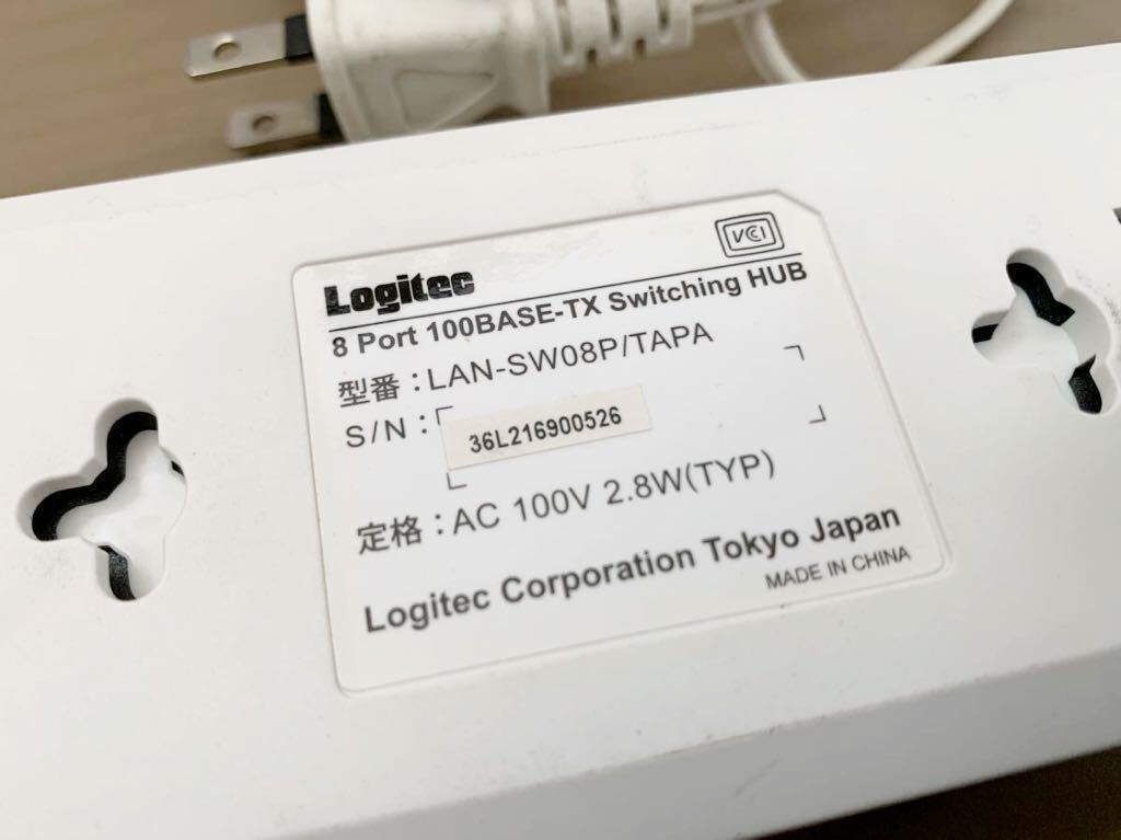 Yahoo!オークション - 送料無料【 Logitec 】LAN-SW08P/TAPA 8ポート...