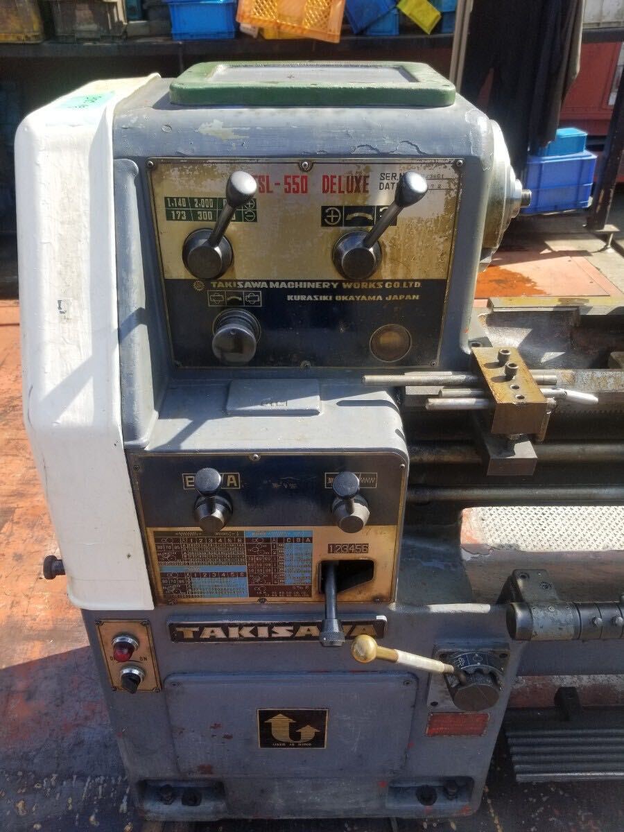 Yahoo!オークション - はu684 ジャンク品 汎用旋盤 滝沢 TAKIZAWA TSL-...