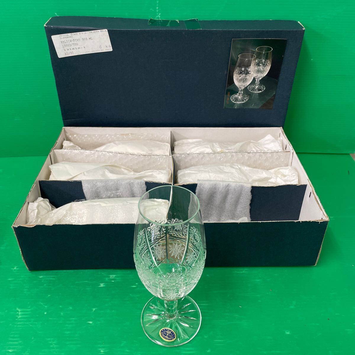 日本代購代標第一品牌【樂淘letao】－wB#511 VALASKA BELA ヴァラスカベラ カットグラス 6客セット クリスタル ワイングラス 保存箱付 スロバキア 300ml クリスタルガラス