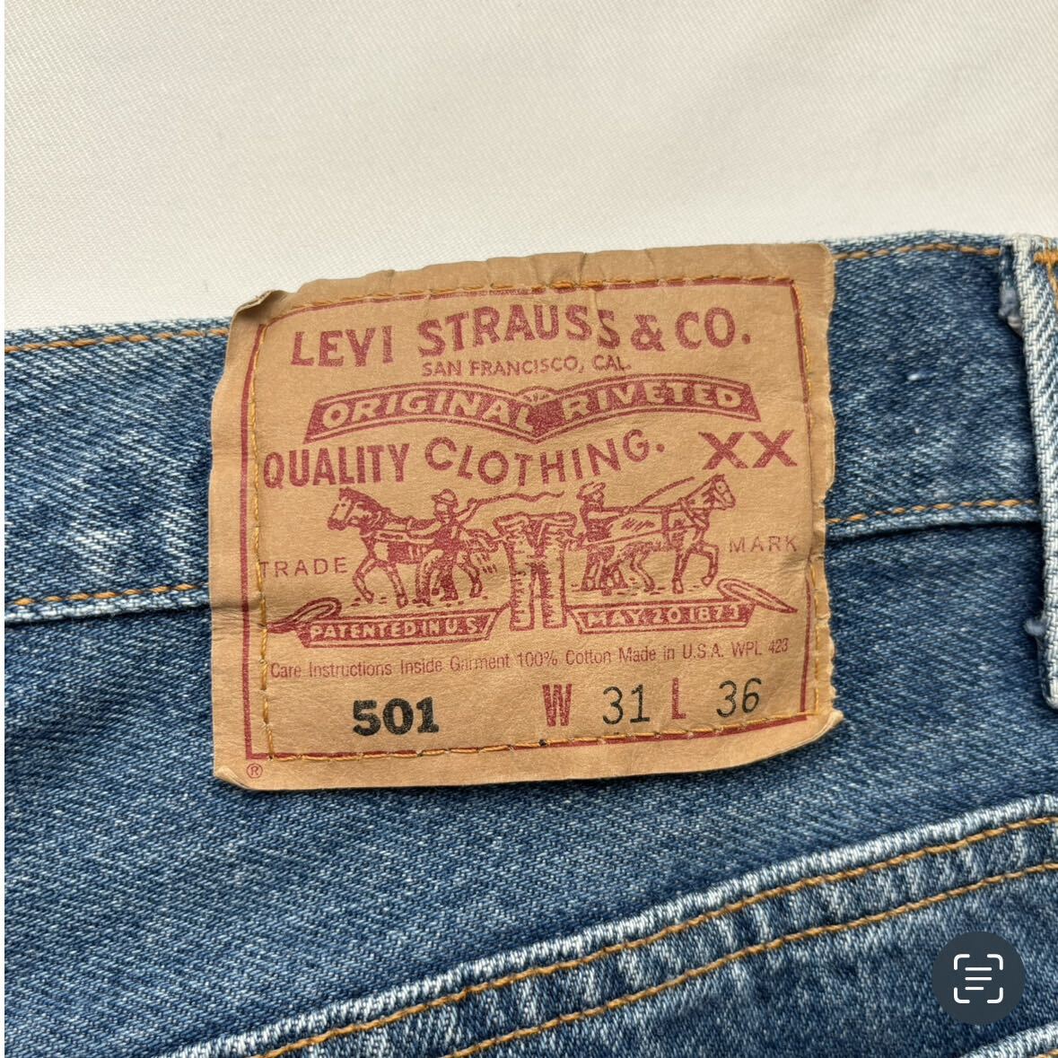 Yahoo!オークション - Levi's リーバイス501 L31W36 USA製 デニムパンツ