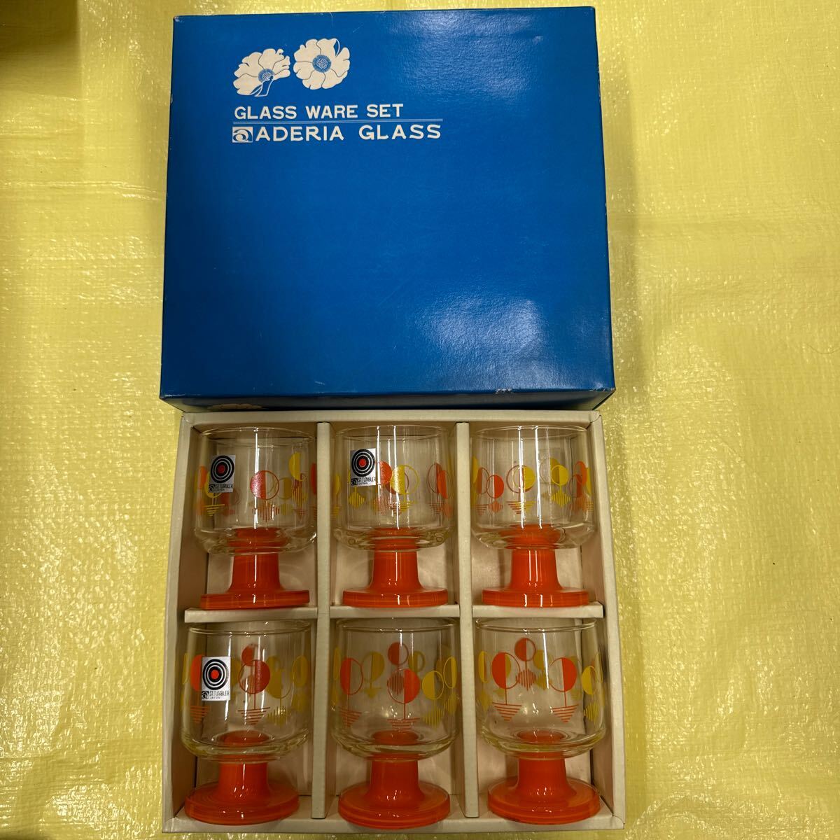 昭和レトロ グラス レトロポップ GLASS WARE SET ADERIA GLASS アデリアグラス オレンジ 吹屋(ガラス製)｜売買されたオークション情報、yahooの商品情報を ...