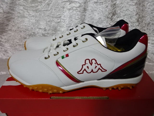 Yahoo!オークション - 新品 Kappa 光沢ライン ゴルフシューズ 防水 幅...