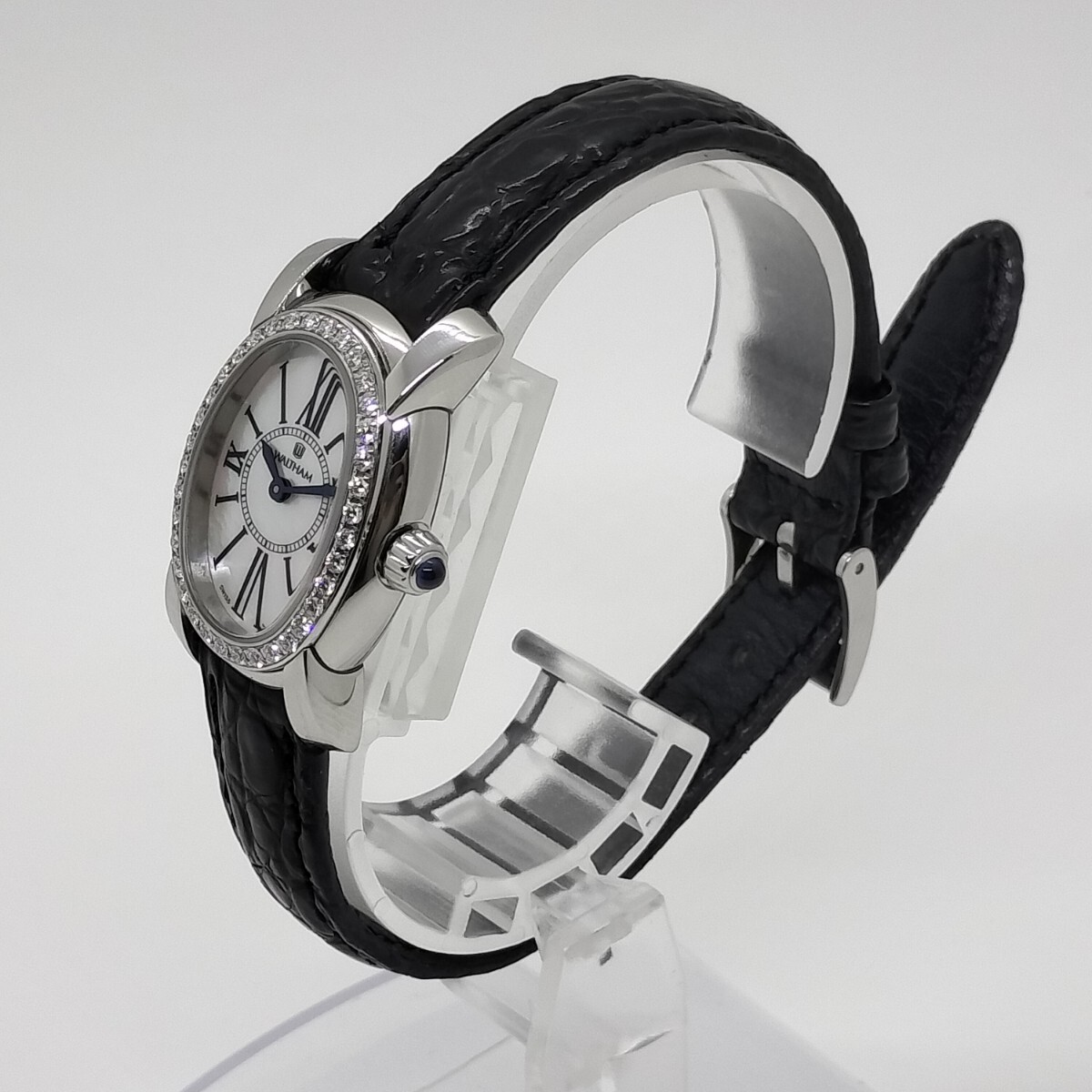美品】WALTHAM ウォルサム レディ-ウォルサム LW34 ダイヤベゼル 美品】WALTHAM ウォルサム レディ-ウォルサム LW34 ダイヤベゼル