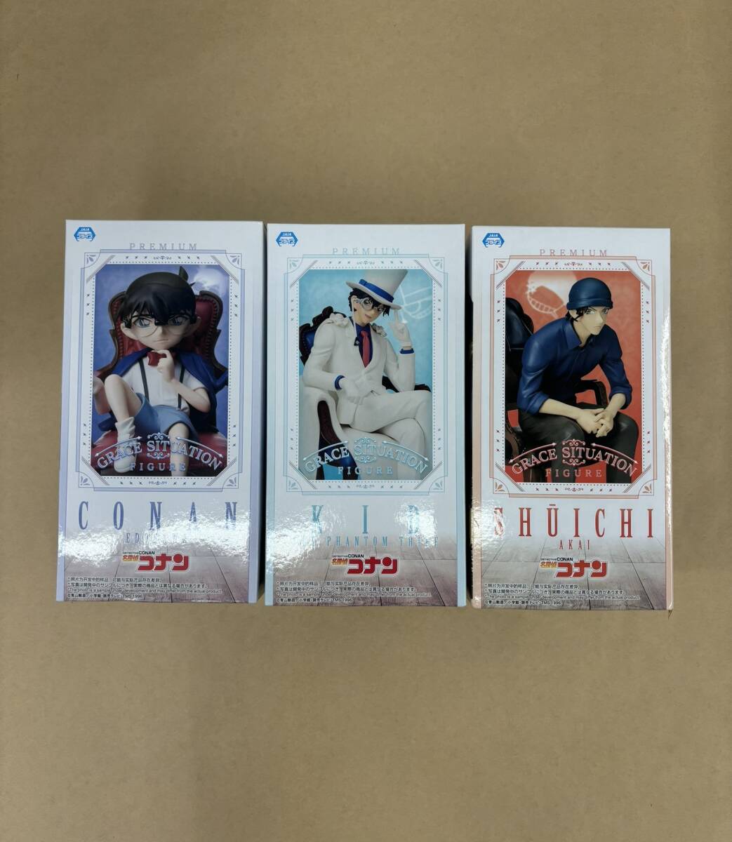 日本代購代標第一品牌【樂淘letao】－★R859 / 未開封 名探偵コナン GRACE SITUATION FIGURE 江戸川コナン、怪盗キッド、赤井秀一 セット ★