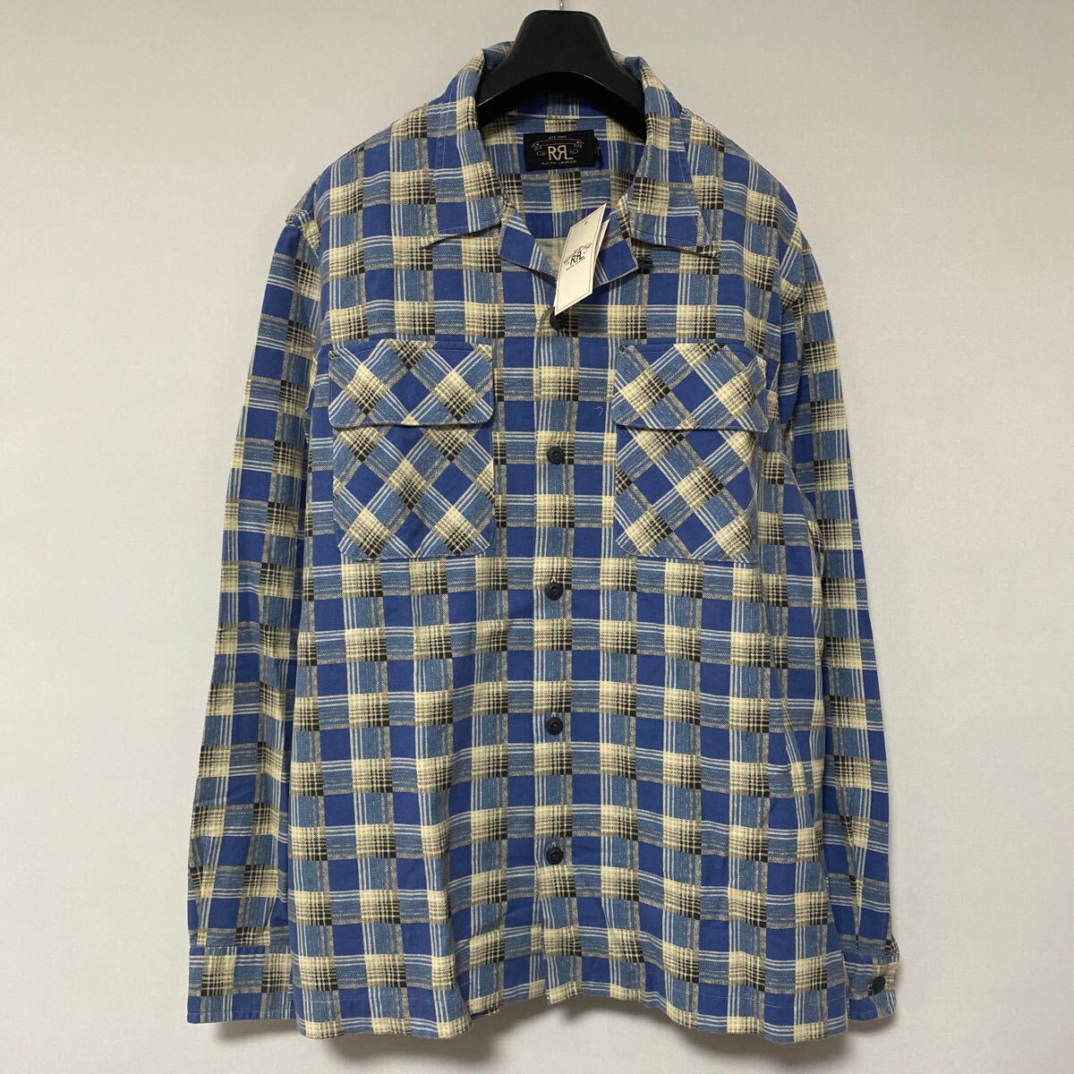 Yahoo!オークション - 新品未使用品 24 ss RRL オープンカラー オンブ...