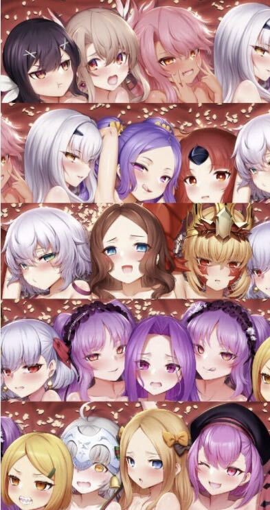 Yahoo!オークション - Yo女の森 サーバント並べ B2タペストリー 5種セ...