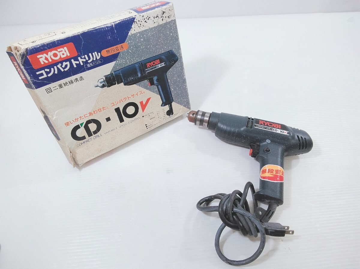 Yahoo!オークション - RYOBI リョービ コンパクトドリル CD‐10V 電気ド...