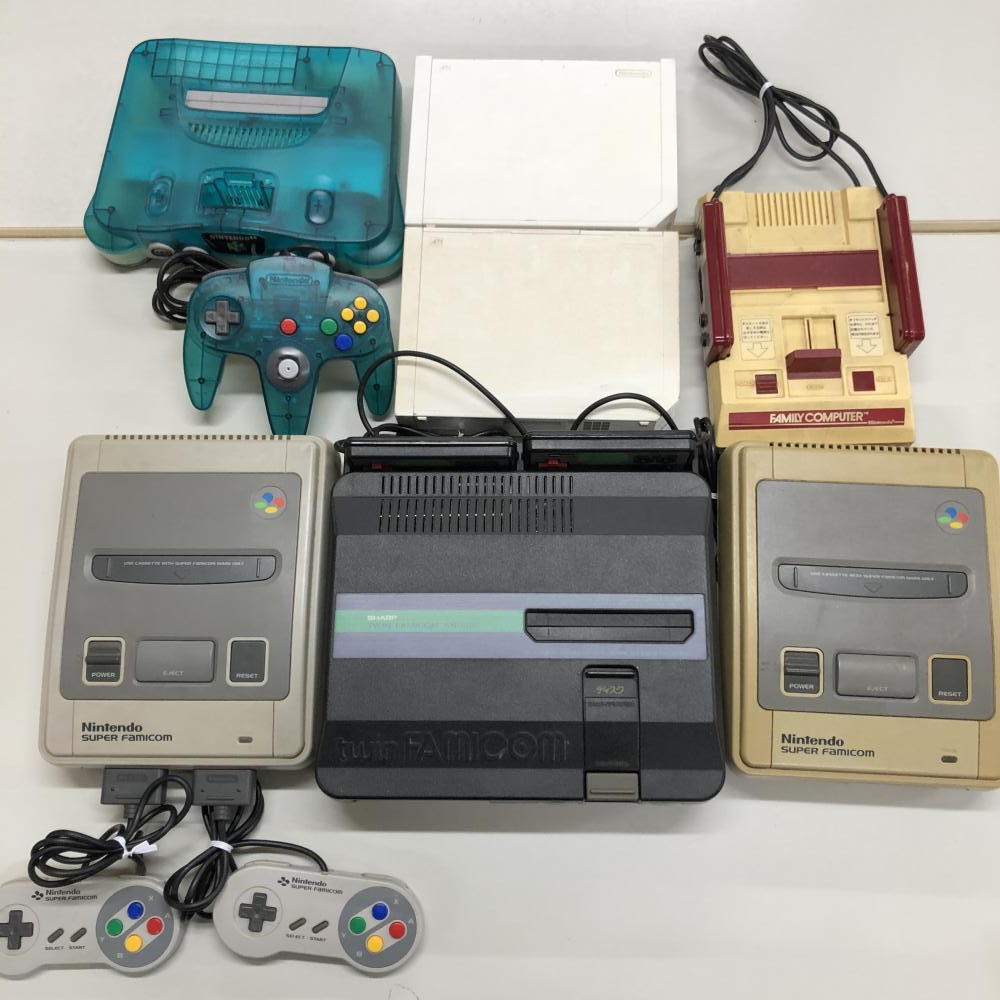Yahoo!オークション - 【ジャンク】Wii 2台 SFC 2台 FC 1台 N64 1台 Tw...