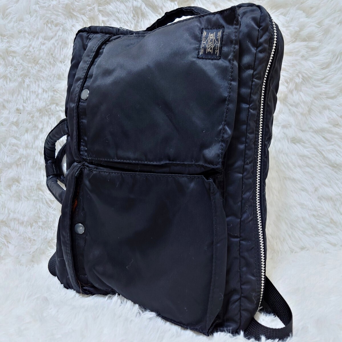 1円 ポーター PORTER タンカー リュック バックパック ビジネスバッグ 3way A4 PC 通勤 出張 ブラック ロゴ ブリーフケース メンズ 仕事(リュックサック、デイパック ...