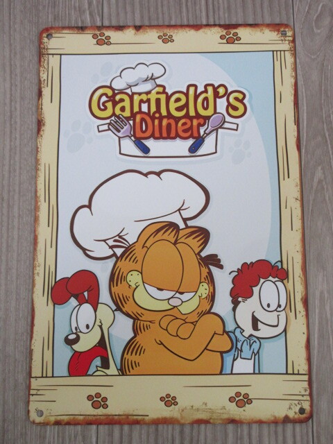 Yahoo!オークション - ガーフィールド メタルサイン ブリキ看板4339