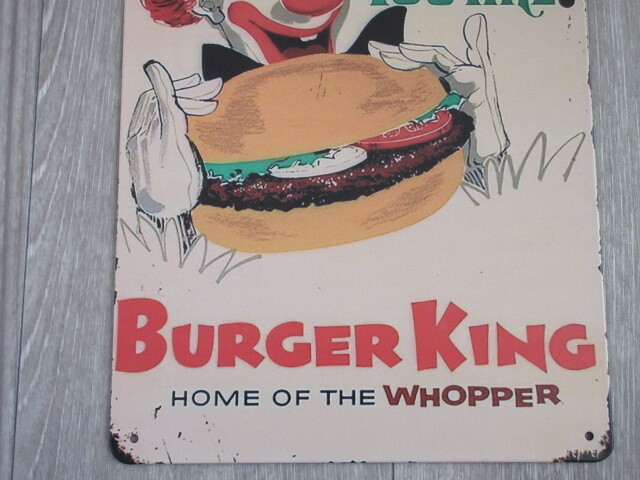 Yahoo!オークション - バーガーキング メタルサイン ブリキ看板4282