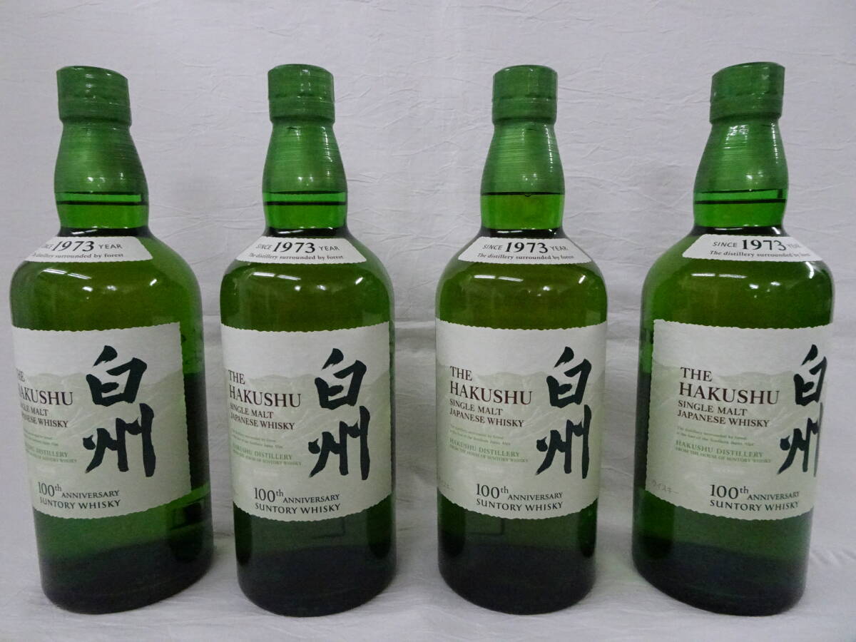 静岡県限定発送 未開栓 SUNTORY HAKUSHU サントリー 白州 NV 700ml 100周年記念ラベル 4本セット シングルモルトウイスキー(日本)｜売買されたオークション情報 ...