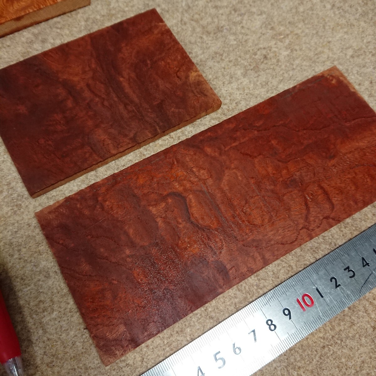 Yahoo!オークション - 希少銘木珍けやき超々極美杢極縮杢薄板6枚口 318g