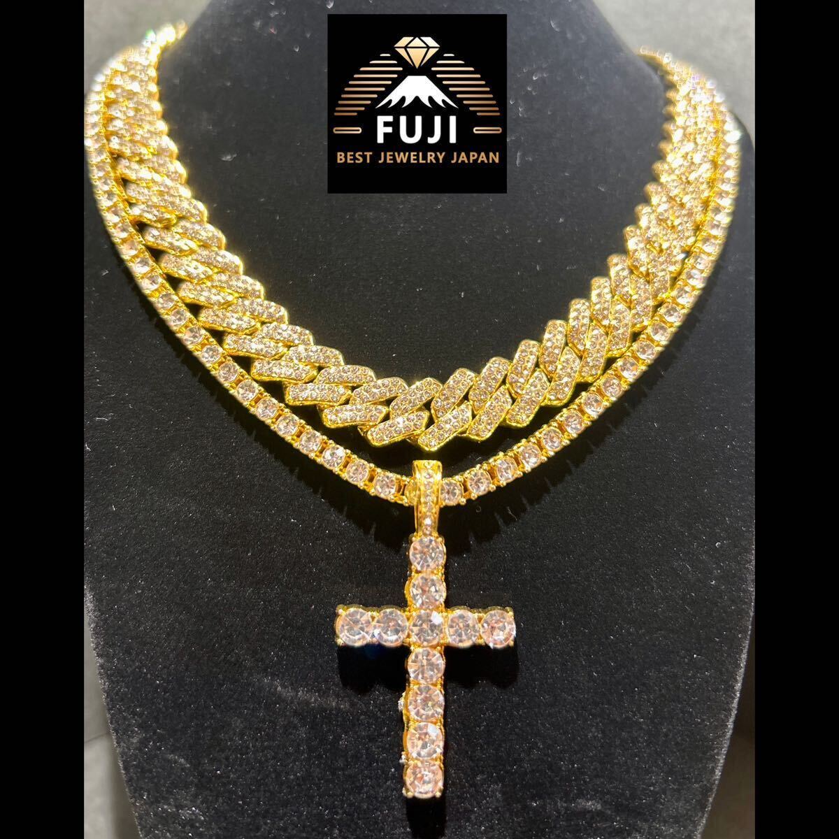 Yahoo!オークション - 18金 K18 GPジルコニア 喜平 マイアミキューバン...