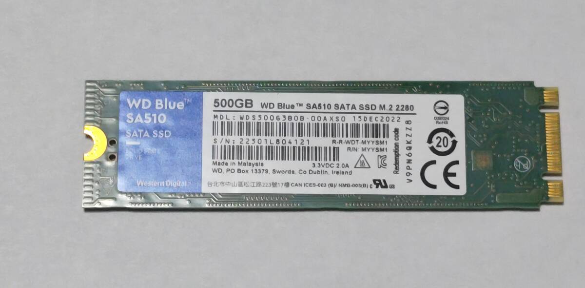Yahoo!オークション - WD Blue SA510 M.2 Type2280 SATA 500GB/WDS500G...