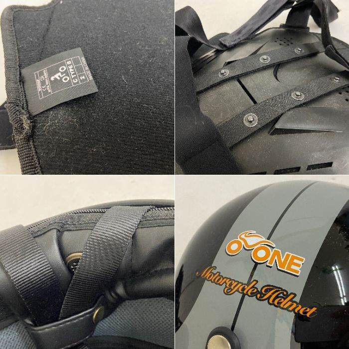 Yahoo!オークション - 04wy2649 O-ONE KOMINE バイク用 ハーフヘルメッ...