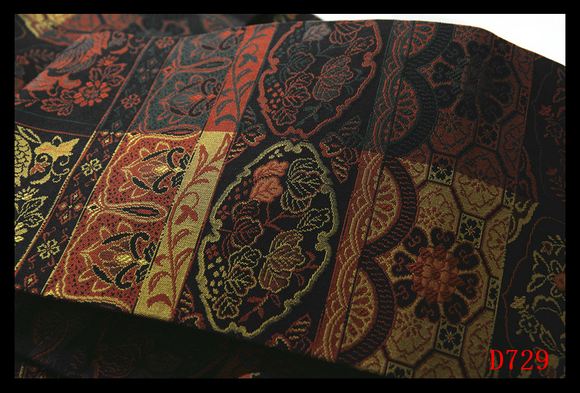 Yahoo!オークション - 【D729】厳選逸品 花鳥古典紋 黒色芥子色紅海老...