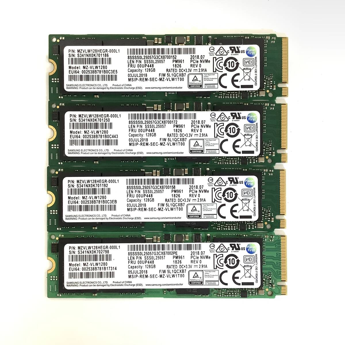 Yahoo!オークション - S60819154 SAMSUNG NVMe 128GB SSD 4点