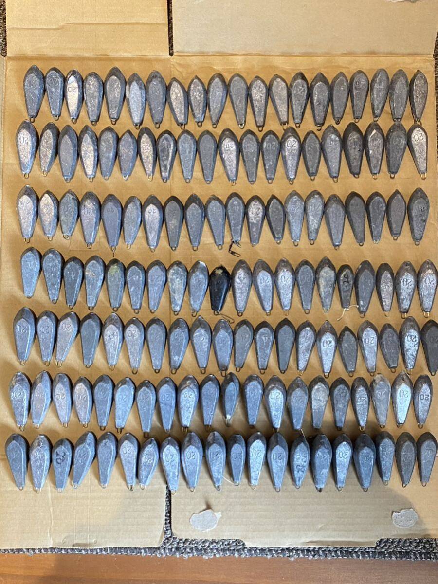 Yahoo!オークション - 188六角オモリ 20号 140個 総重量10kg超 まとめ...