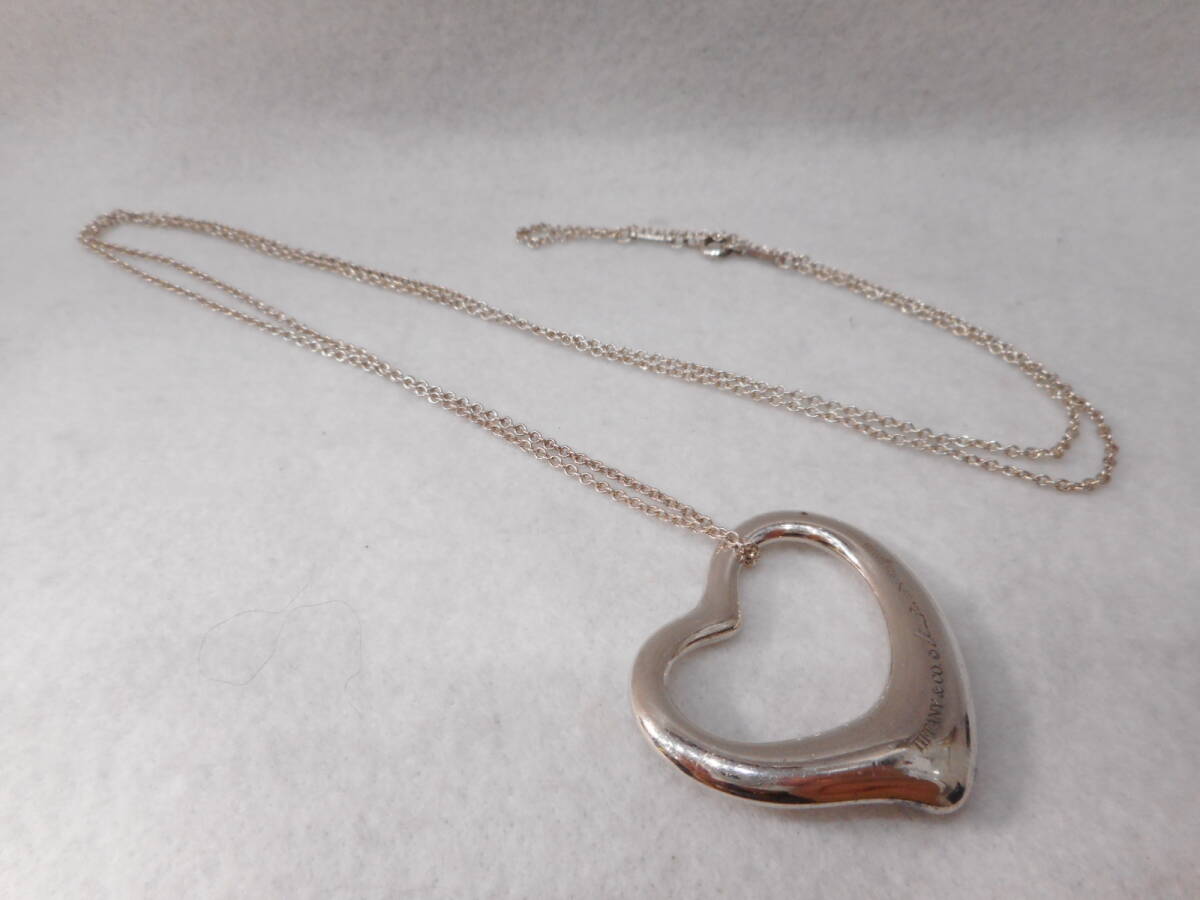 TIFFANY&Co. ティファニー オープンハート 大 シルバー SV925 約19g ネックレス ペンダント レディース アクセサリー 品(オープンハート)｜売買されたオークション情報 ...