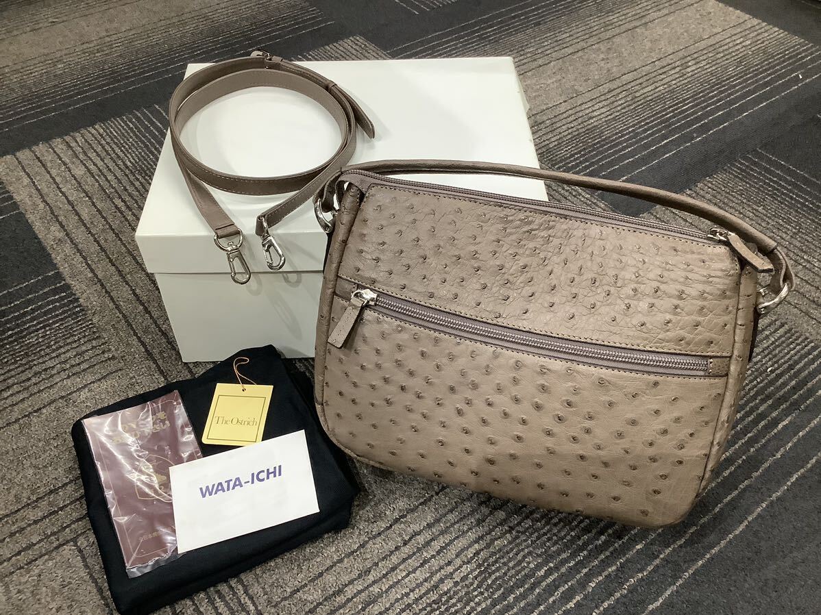 Yahoo!オークション - WATA-ICHI オーストリッチ Ostrich ショルダーバ...