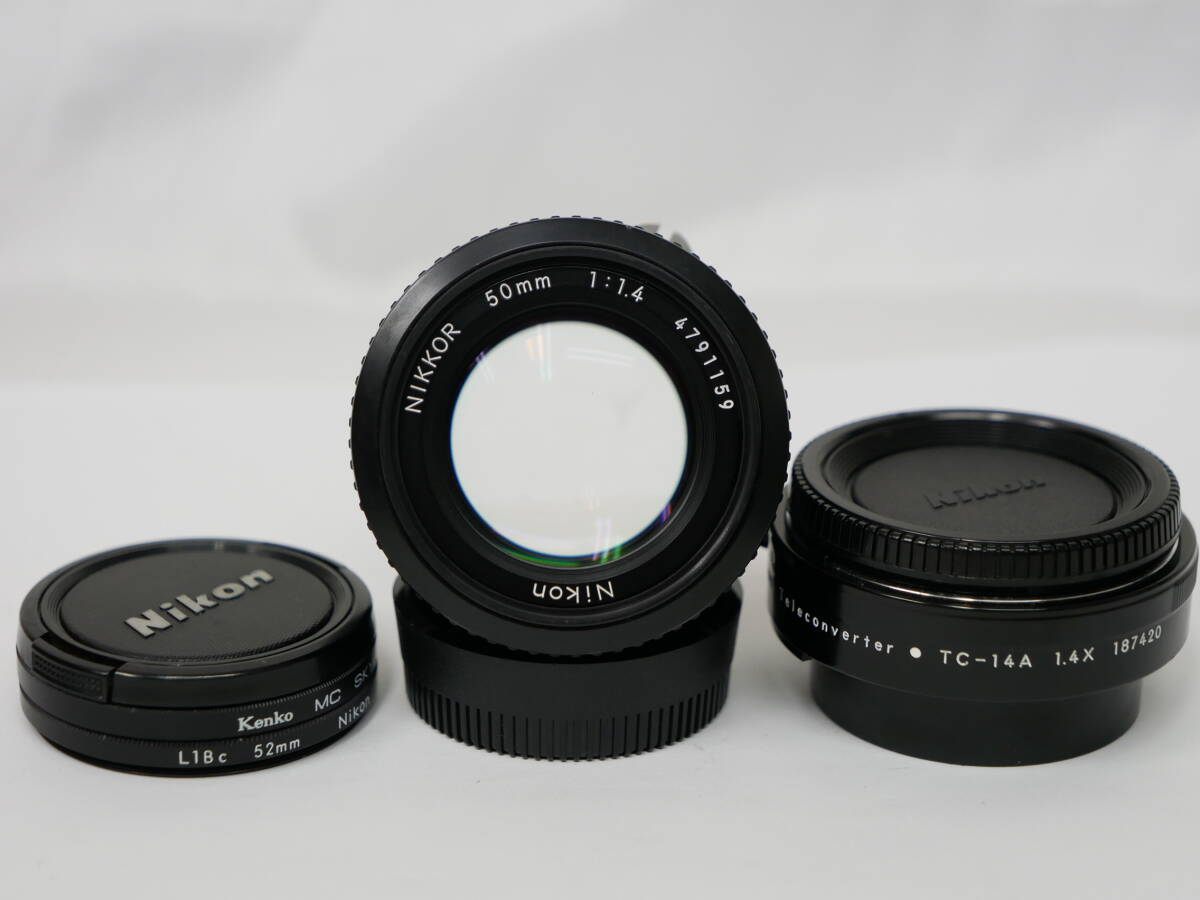 Yahoo!オークション - #5246 NIKON 50mm F1.4 ai teleconverter TC-14A...