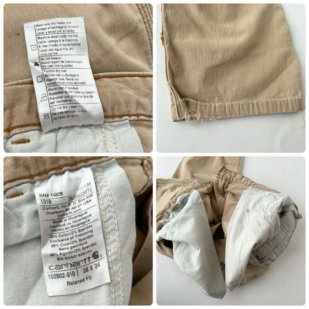 Yahoo!オークション - W36 L34 Carhartt ダブルニー ワークパンツ rela...