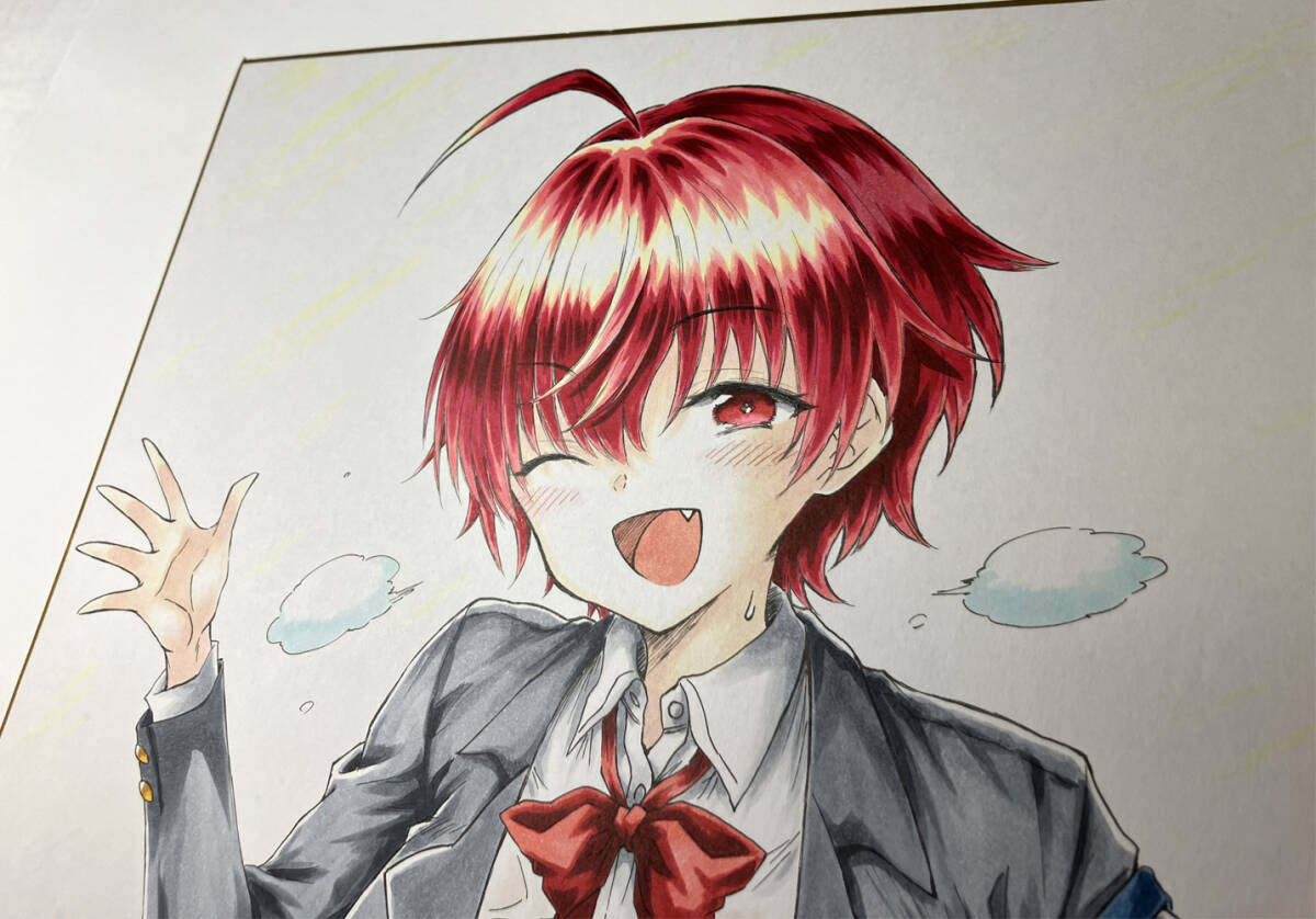 Yahoo!オークション - 色紙 F6号（約A3サイズ） 手描きイラスト 同人 ...