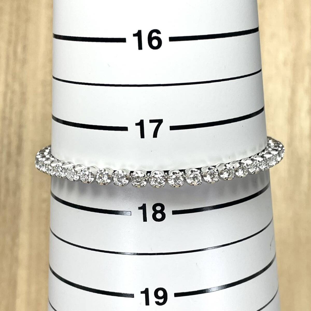 Yahoo!オークション - 美しい Pt850 ダイヤ 5.00ct テニスブレスレット...