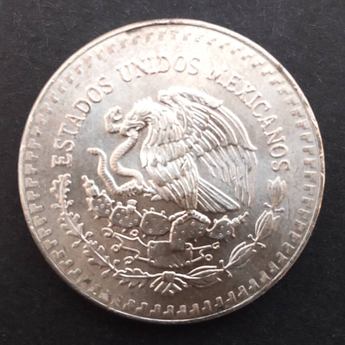 Yahoo!オークション - #1821【現状品】 メキシコ 1オンザ/onza 銀貨 純...