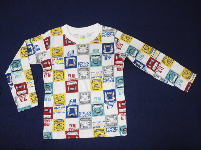 Yahoo!オークション - 新品 SN4-4552B-100 新幹線 長袖Tシャツ 白 レ...