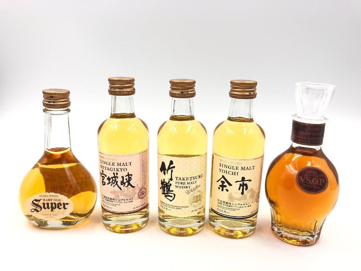 8/30 B586-IC 未開栓 ミニボトル 5本まとめ 余市.宮城峡.竹鶴etc クール便不可/容量 50ml/アルコール分 40 45%/ウイスキー/DA1 DA9(日本)｜売買された ...
