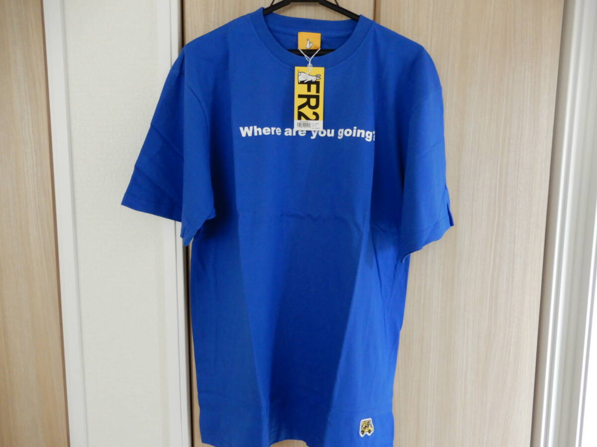 Yahoo!オークション - 【新品未使用】#FR2 DOKO TEE 青 ブルー Tシャツ...