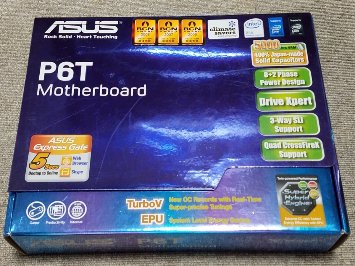 Yahoo!オークション - asus P6T マザーボード LGA1366 X58/ICH10R チッ...