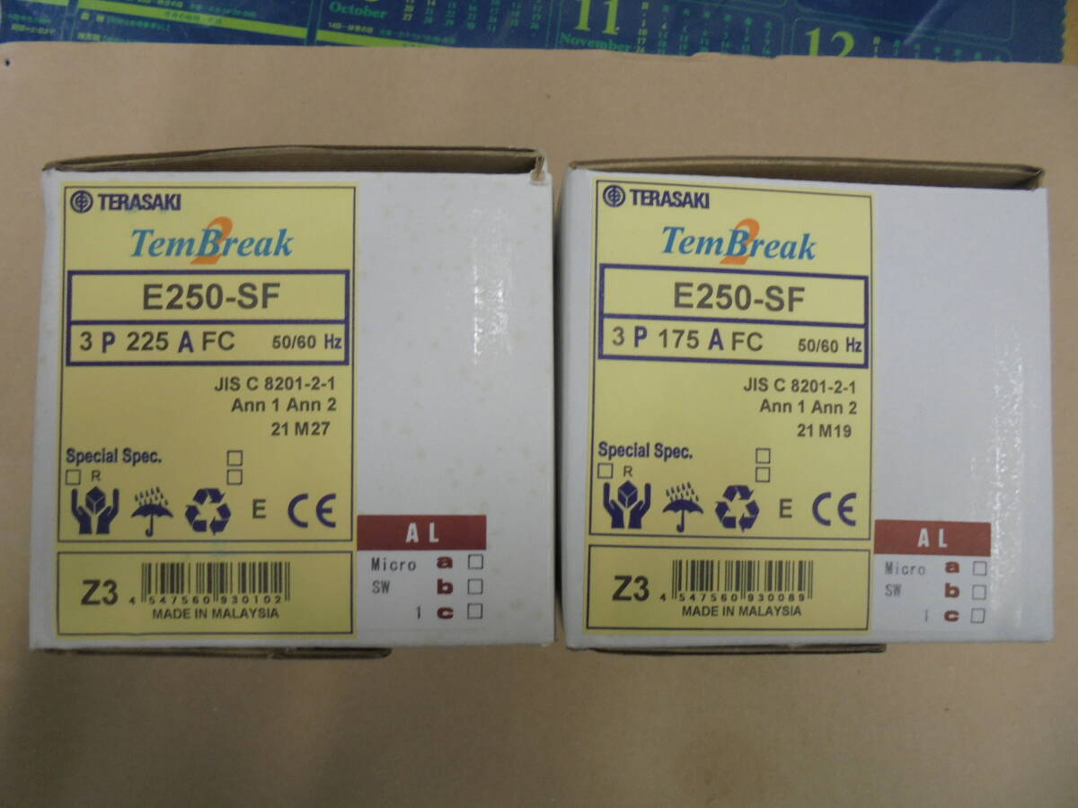 Yahoo!オークション - ブレーカー 寺崎電気 E250-SF 3P 225A + E250-SF...