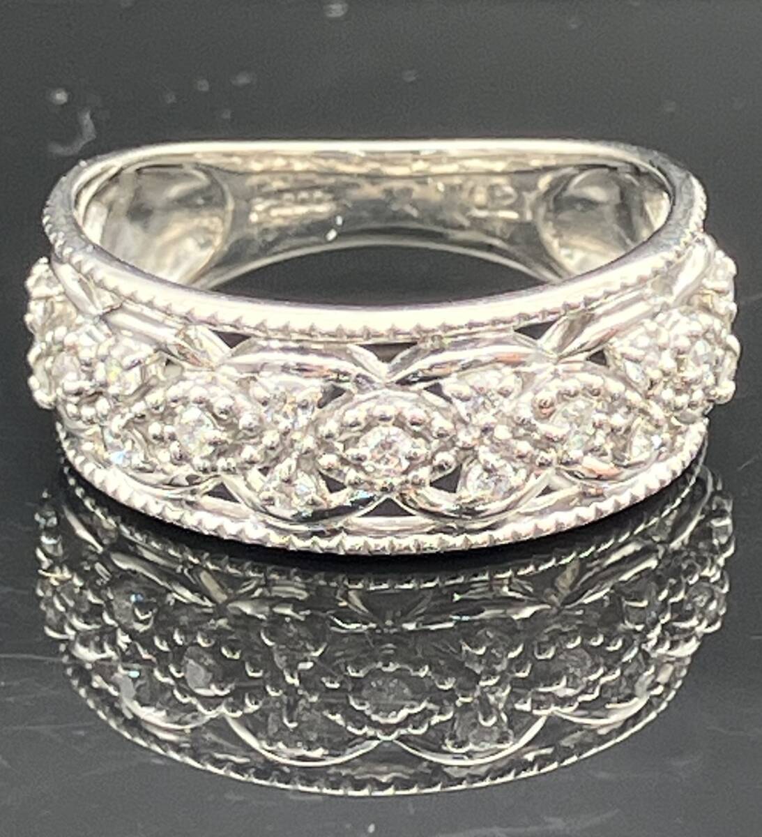 Yahoo!オークション - プラチナ デザインリング Pt900 デザイン 指輪 ...