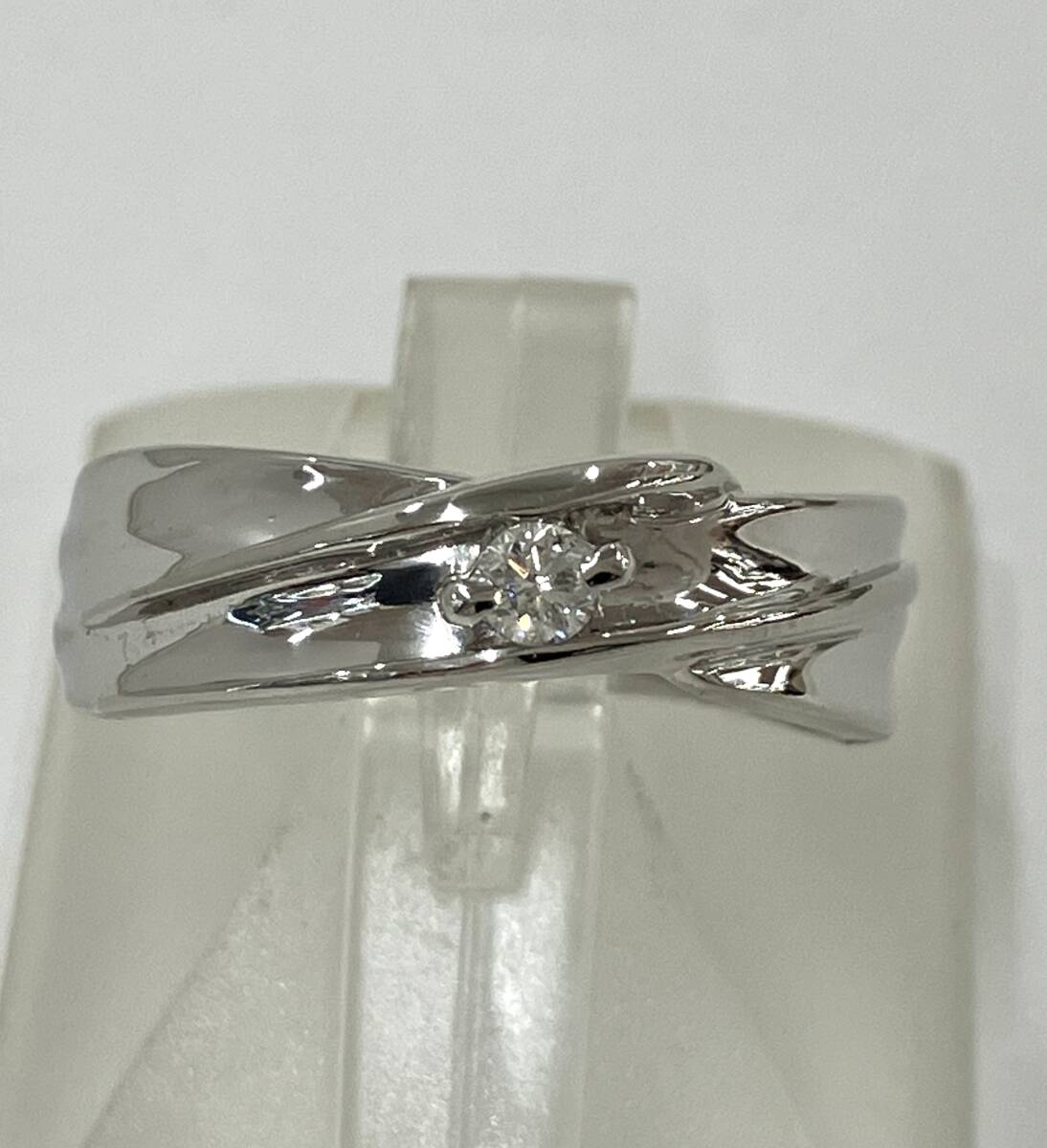 Yahoo!オークション - Pt900 12号 ダイヤモンド0.08ct 4.5g プラチナ ...