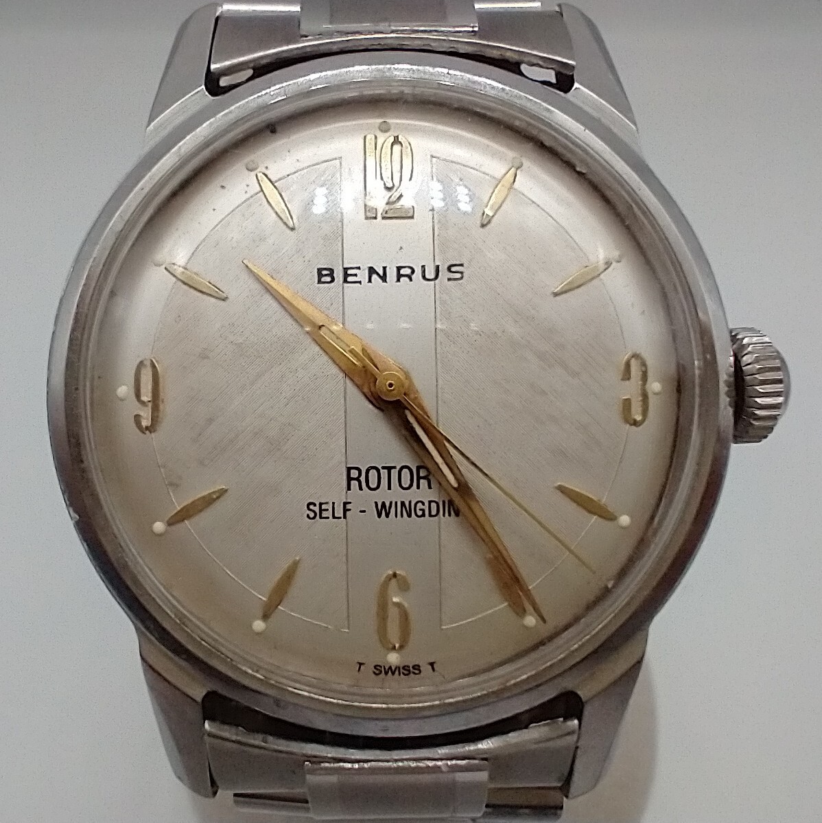Yahoo!オークション - BENRUS ／ホワイト文字盤 時計 自動巻き