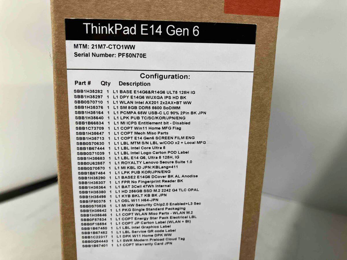 Yahoo!オークション - 未開封品 ThinkPad E14 Gen6 Lenovo ノートパソ...