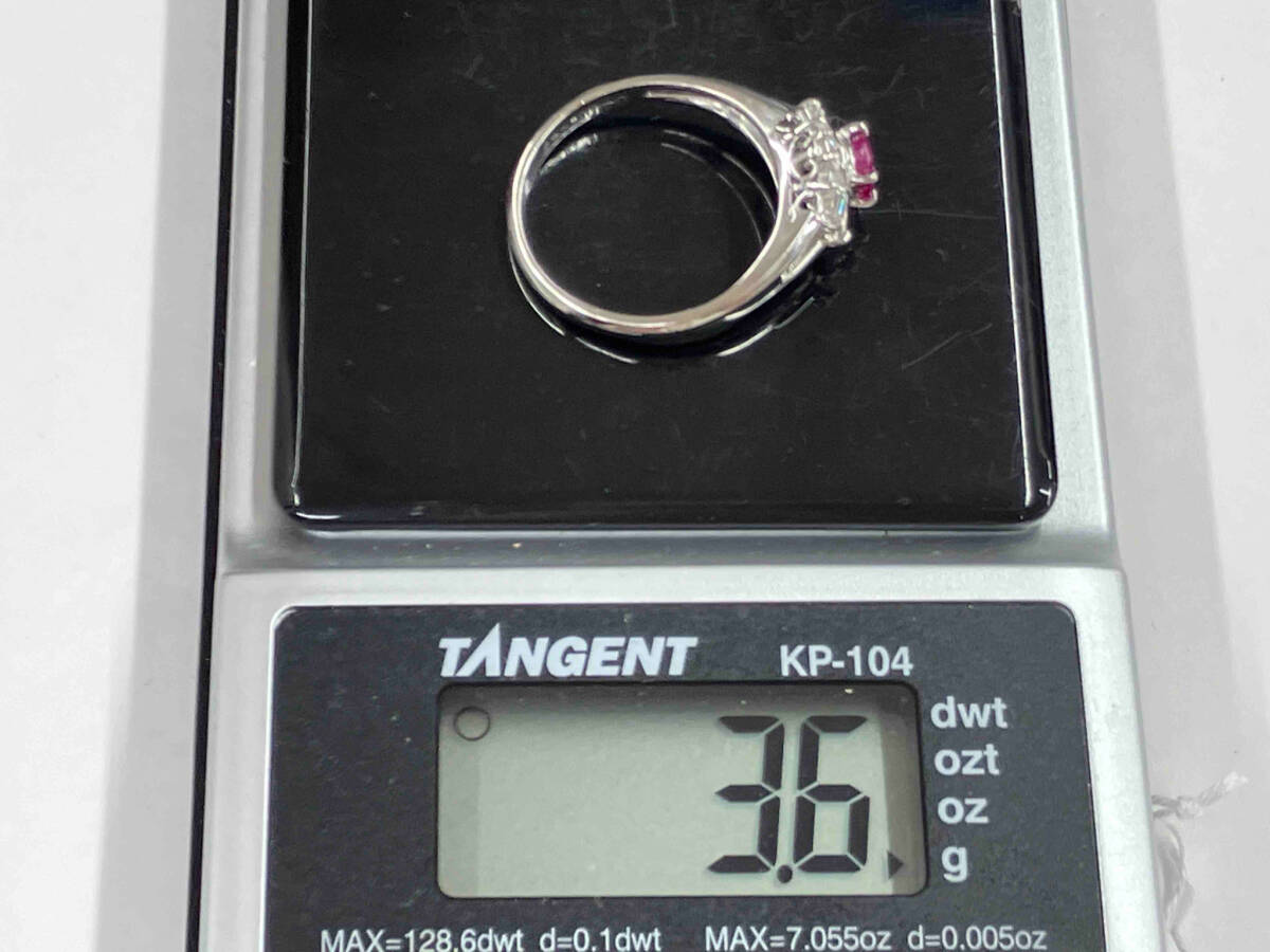 Yahoo!オークション - Pt850 ＃11 3.6g ダイヤ0.23ct CS0.40ct デザイ...