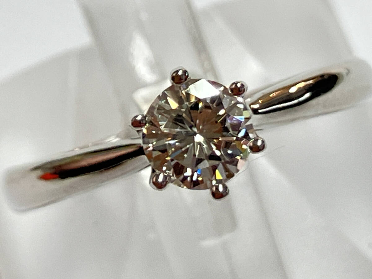 Yahoo!オークション - Pt900／D0.44ct／#12／3.7g／一粒ダイヤ／リング