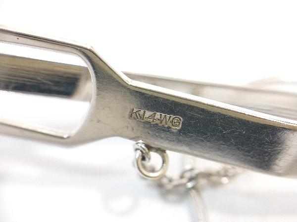 Yahoo!オークション - K14 14金 WG パールデザイン タイピン ネクタイ...