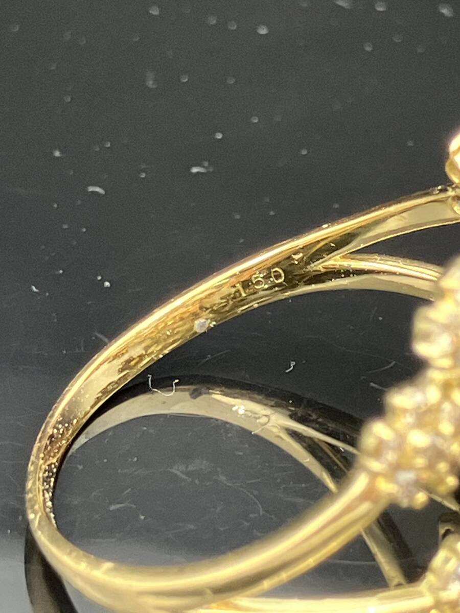 Yahoo!オークション - ダイヤモンド ダイヤ D1.50ct 22号 K18 4.7g ゴ...