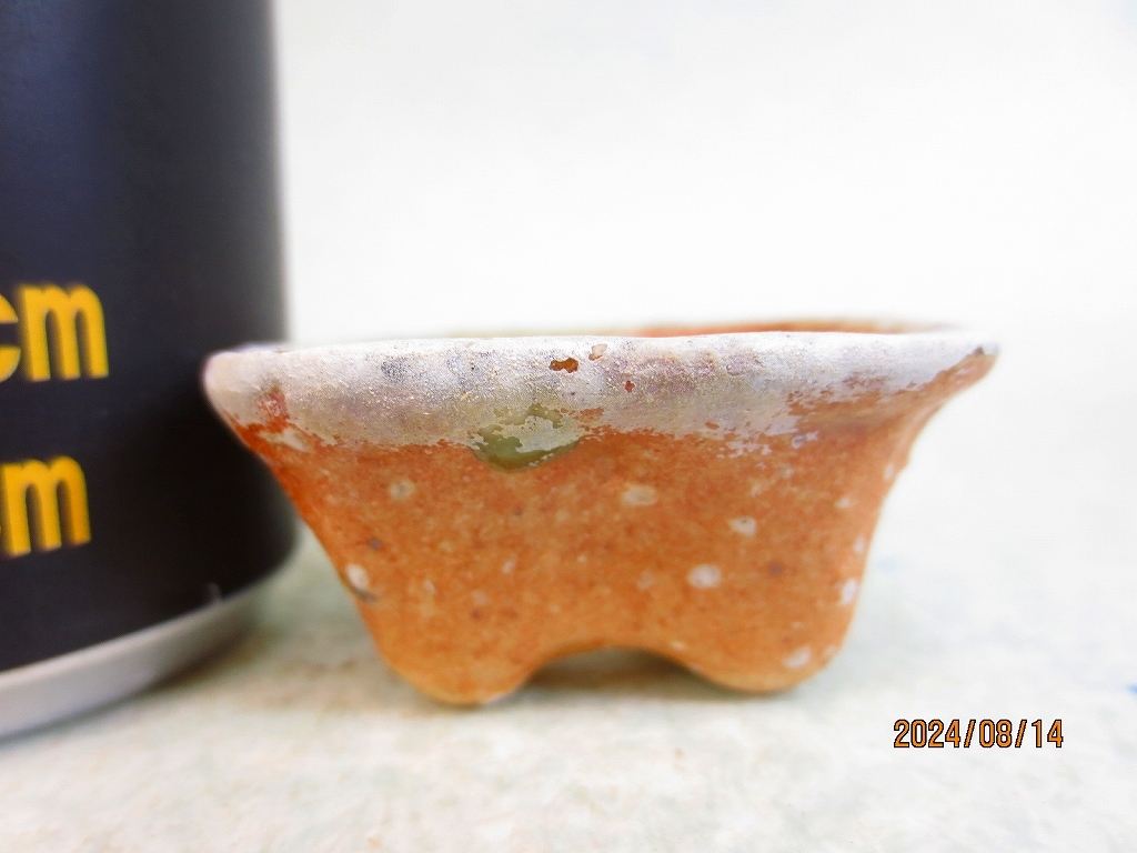 Yahoo!オークション - [緑の市場] 小品盆栽鉢 銘あり 正方鉢 4.5㎝ (H0...