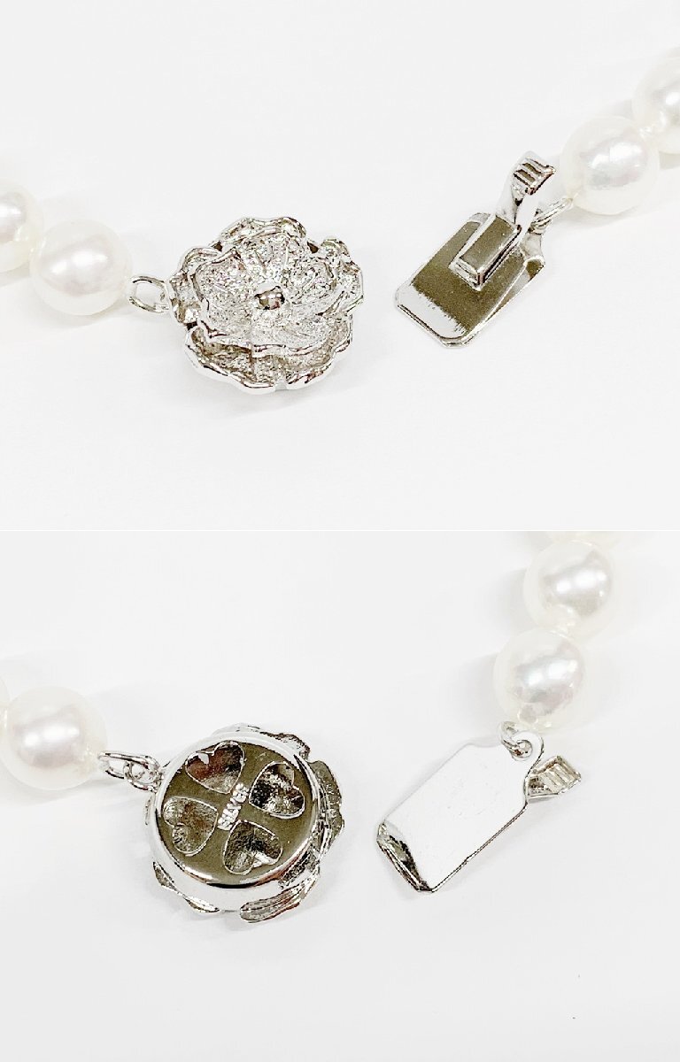 ☆光伸真珠 ネックレス 留め具 SILVER 刻印 パール 6.9mm-7.3mm ☆光伸真珠 ネックレス 留め具 SILVER 刻印 パール 6.9mm-7.3mm