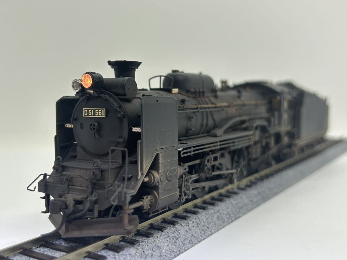 HOゲージ D51-561 動作確認 ライト テールライト点灯確認 DCCサウンド搭載サウンド確認 ウェザリング加工品 天賞堂 D51形 蒸気機関車(機関車)｜売買されたオークション情報 ...